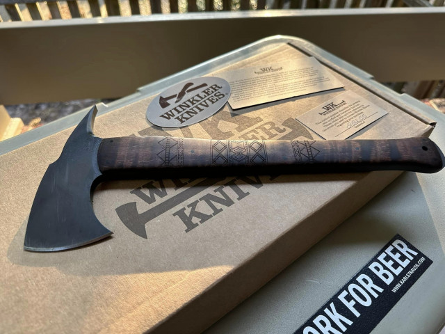 FS: Winkler Combat Axe w/ Tribal Maple : r/Axecraft